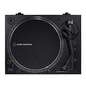 Audio Technica AT-LP120XBT-USB Bluetooth Wireless Direct-Drive USB Turntable Bundle with Bluetooth Monitor Speakers, and Turntable Stylus Scale (3 Items)