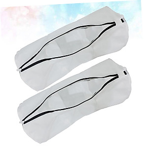 FONDOTIN 2pcs Laundry Washing Bags Mesh Laundry Bags Travel Laundry Bag Sock Laundry Bag Polyester Washing Bag Mesh Garment Bag Fine Mesh Wash Bag Zippered Wash Bag Mesh Storage Bags
