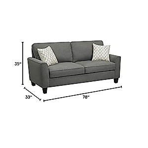 Serta Deep Seating Astoria 78" Sofa in Dark Gray