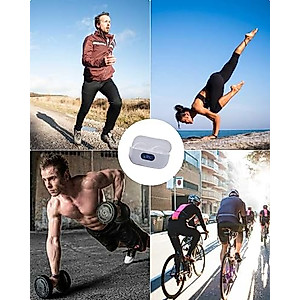 Tayogo Ear Clip Bluetooth Headphones, Open Ear Clip Headphone with Mic/Display, Wireless Ear Clips Ear Buds, Bluetooth V5.3, 80 Hours Playtime with Charging Case for Running, Workout-White