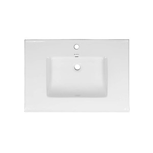 Swiss Madison Well Made Forever SM-VT328 Voltaire Vanity Top Sink, Glossy White