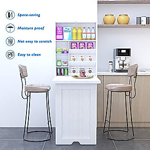 Casart Multi-Function Computer Desk, Wall Mounted Fold Out Table, Convertible Desk Writing Desk for Home and Office