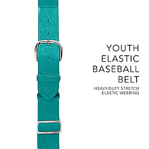 Augusta Sportswear Kids' Elastic Baseball Belt, Teal, One Size