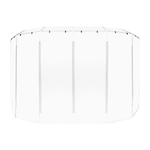 PENNZONI Drum Shield 6ft w/Living Hinges & Deflectors, Comes w/ 6 Drum Panels, Living Hinges & Deflectors, Premium Clear Acrylic Panels