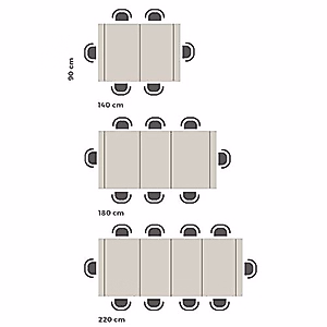 Mobili Fiver, Iacopo Extendable Dining Table, Concrete Grey, Made in Italy