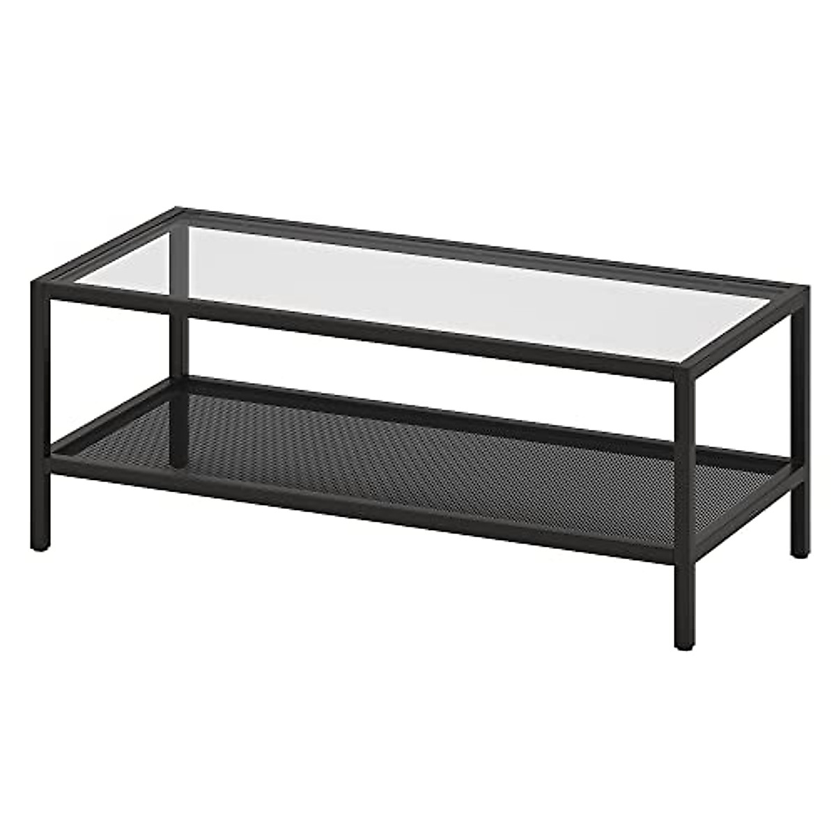 Henn&Hart 45" Wide Rectangular Coffee Table in Blackened Bronze, Modern coffee tables for living room, studio apartment essentials