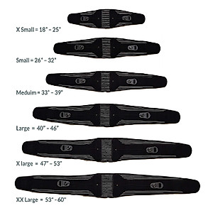 Comfort Compression Back Brace, Medium (M fits waist circumference of 33"-39") Black Lower Back brace -Clinically Proven to help and support your Active Life style and reduce pain