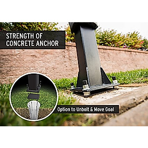 Silverback 60" In-Ground Basketball System with Adjustable-Height Tempered Glass Backboard and Pro-Style Breakaway Rim