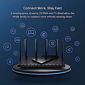 TP-Link AXE5400 Tri-Band WiFi 6E Router (Archer AXE75)- Gigabit Wireless Internet, ax Router for Gaming, VPN Router, OneMesh, WPA3