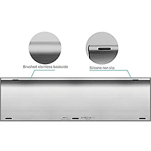 Arteck HB193 Universal Bluetooth Keyboard Multi-Device Stainless Steel Full Size Wireless Keyboard for Windows, iOS, Android, Computer Desktop Laptop Surface Tablet Smartphone Rechargeable Battery