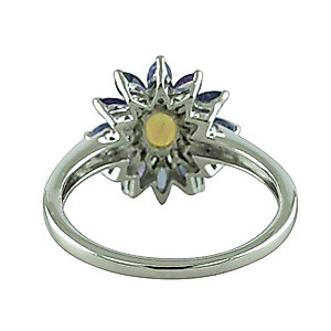 Carillon Ethiopian Opal Oval Shape Natural Non-Treated Gemstone 925 Sterling Silver Ring Birthday Jewelry for Women & Men