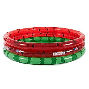 Intex 66-Inch Round Inflatable Outdoor Kids Swimming and Wading Watermelon Pool for Ages 2 and Up