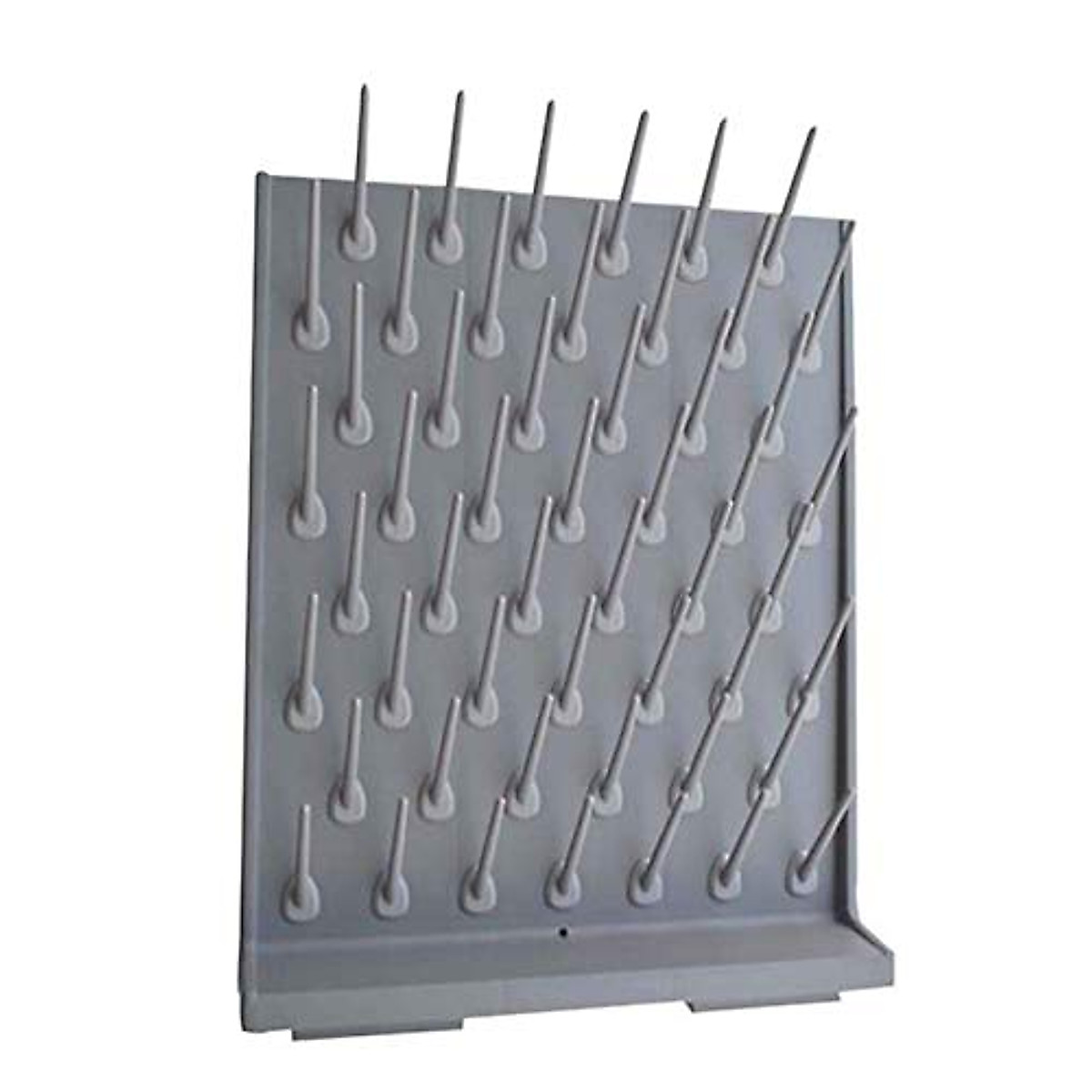 YTFLOT Lab Supply Drying Rack Pegboard Bench-top Wall-Mount Laboratory Glassware 52 Detachable Pegs Lab Drying Draining Rack Cleaning Equipment (Grey)