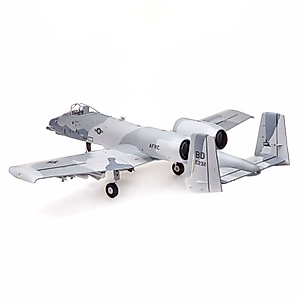 E-flite RC Airplane A-10 Thunderbolt II Twin 64mm EDF BNF Basic Transmitter Battery and Charger Not Included with AS3X and Safe Select EFL011500
