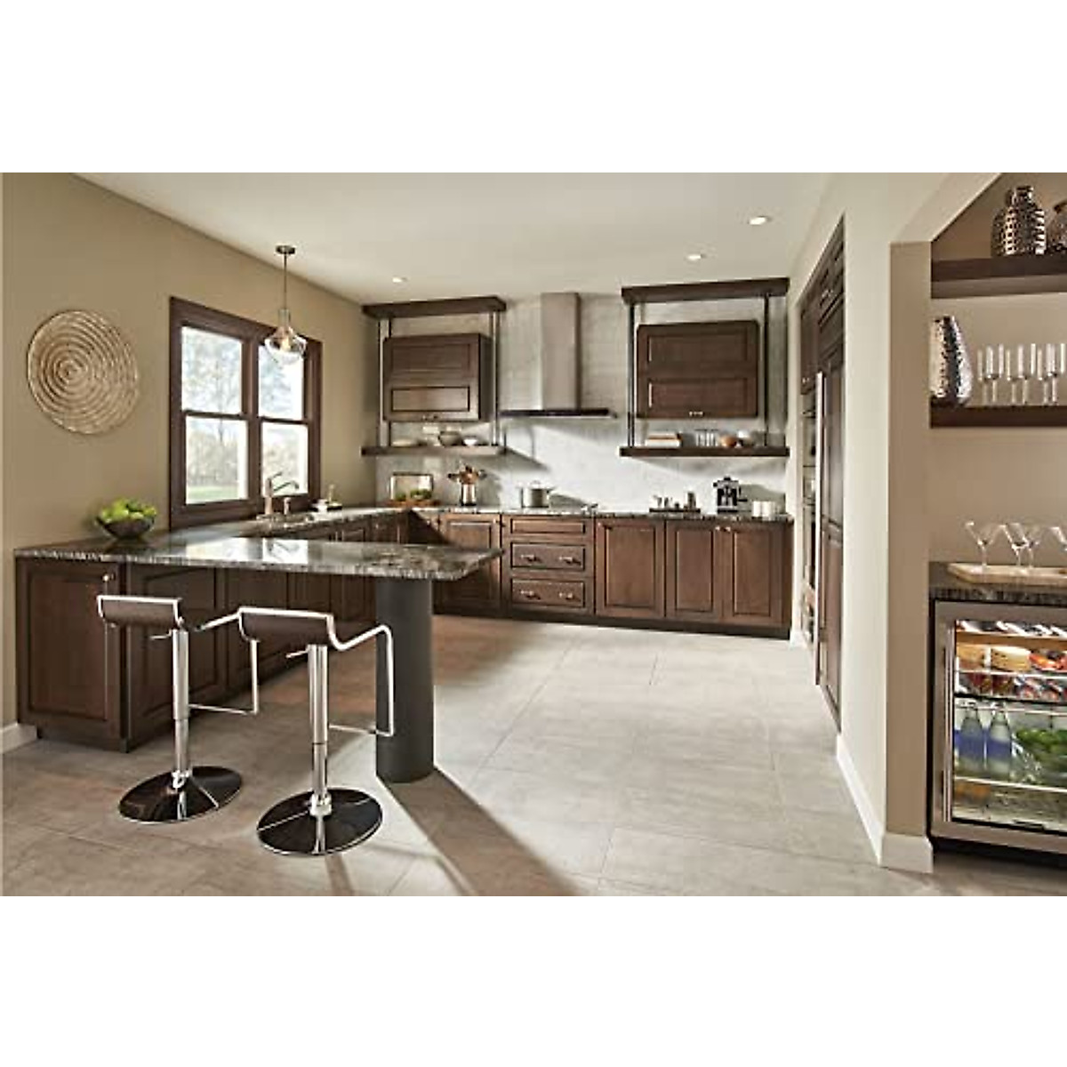 Moen 7245SRS Belfield One Handle High Arc Kitchen Faucet, Spot Resist Stainless, Side Spray, Ergonomic Head Angle, Flexible Installation, Optional Deckplate Included