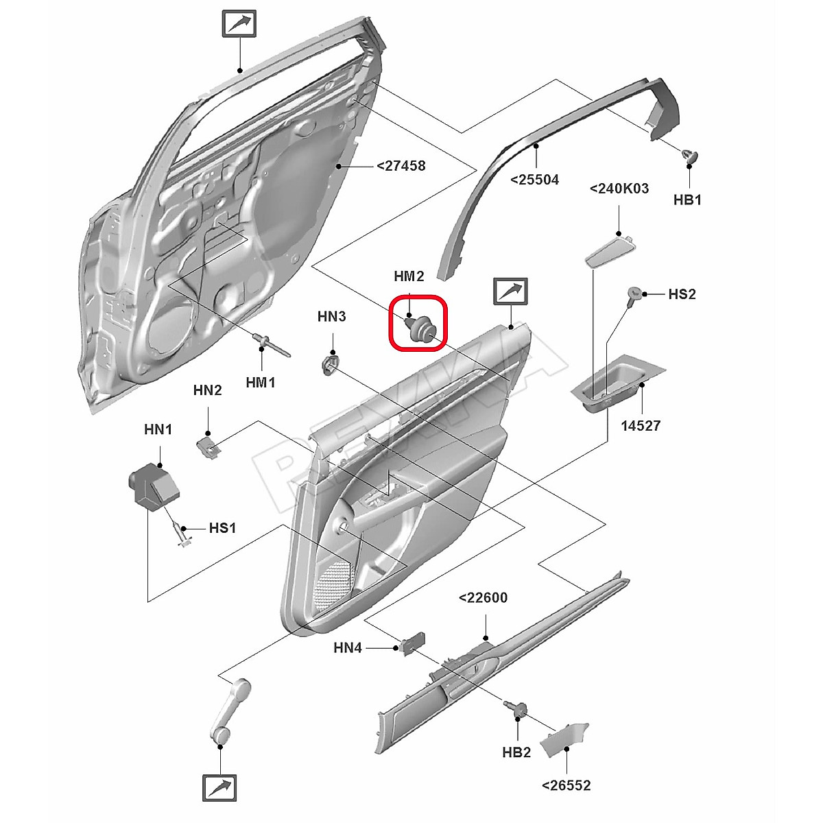 Rexka 30pcs Door Panel Retainer Clip for Ford W713297-S300 C-Max Edge Escape Explorer F-150 Mustang Focus Flex Fusion Taurus Lincoln MKC MKX MKZ Tesla Model S W713297S300