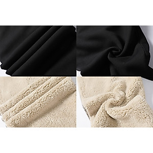 FASKUNOIE Men's Thermal Fleece Pants Sherpa Lined Winter Casual Lounge Sports Yoga Workout Fitness Sweats Pants Khaki