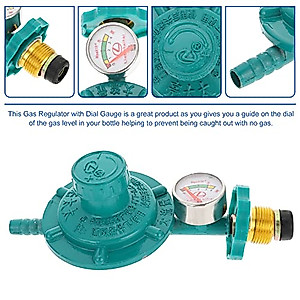 Totority Propane Propane Tank Regulator Tank Low Pressure Gas Regulator Gas Regulator& Pigtail Kit Household Gas Valve Gas Pressure Reducing Gas Grill Regulator Valve Gas Regulator