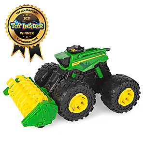 Monster Treads John Deere Super Scale Combine Toy Set - Includes John Deere Tractor Toy, John Deere Gator, and Combine Farm Toys - Toddler Toys Ages 3 Years and Up Green