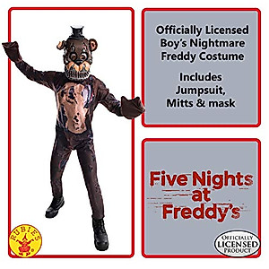 Rubie's 630618 Costume Boys Five Nights At Freddy's Nightmare Fazbear Costume, Medium, Multicolor