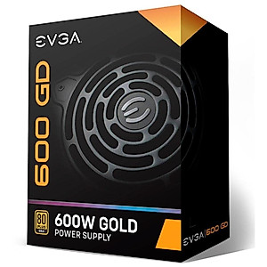 EVGA 100-GD-0600-V1, 600 GD, 80+ GOLD 600W, 5 Year Warranty, Power Supply