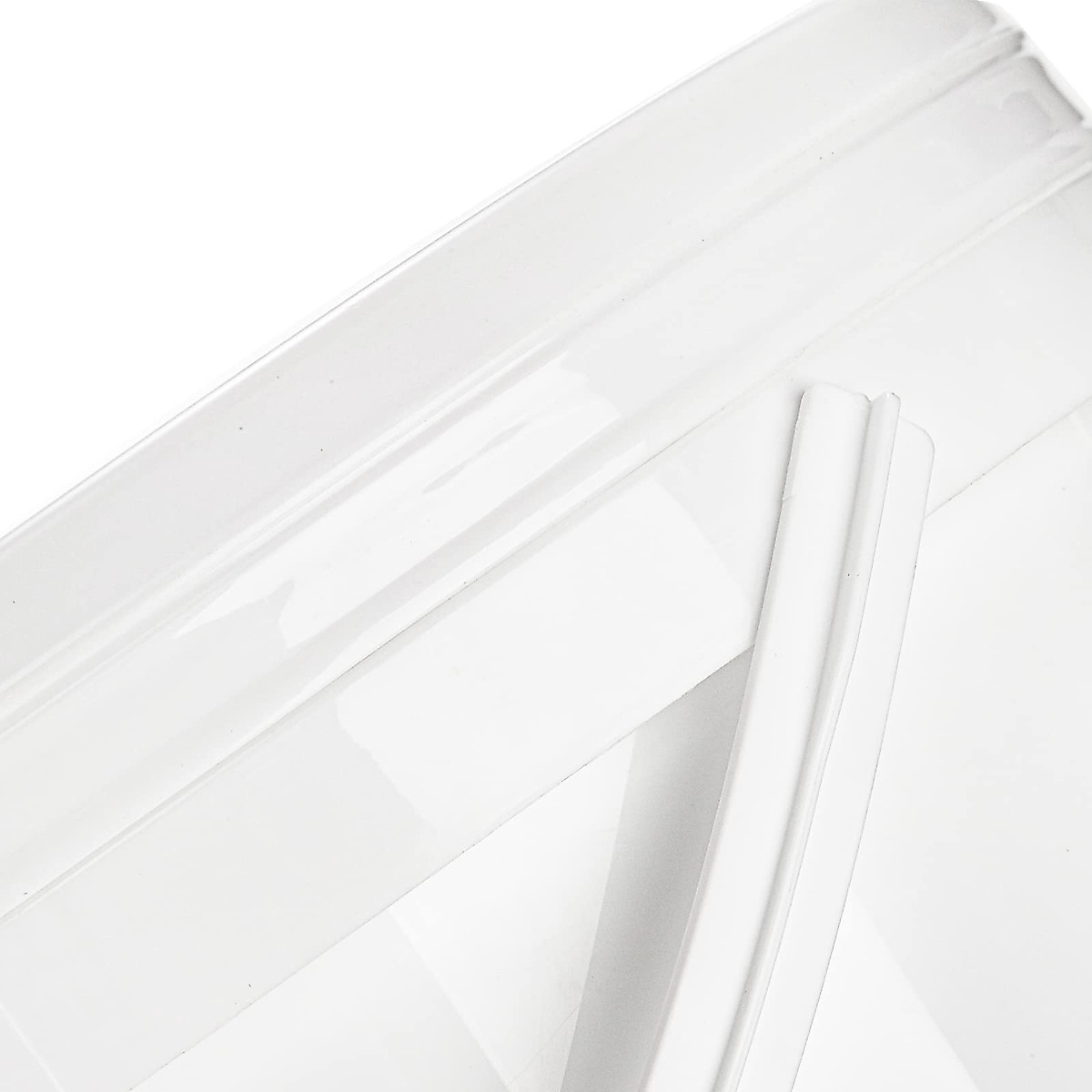 Bekith 8 Pack 80oz Plastic Ice Cream Tub with Lid, Small Bucket with Handle, Food Grade Freezer Food Storage Containers, White