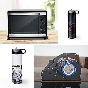 AGH 4 Pack 24oz Stainless Steel Sublimation Water Bottles Kids Water Bottle Sublimation Tumblers, Leakproof Insulated Water Bottle with Straw Lid, Sports Thermos Bike Water Bottles, Chilled for Hours