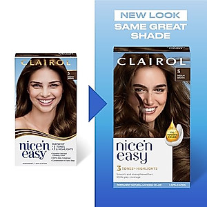 Clairol Nice'n Easy Permanent Hair Dye, 6 Light Brown Hair Color, Pack of 1