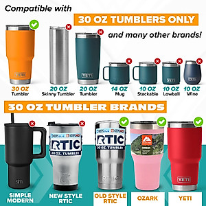 Coffee Tumbler Replacement Lids Yeti - 2Pcs Spill Proof Lids for Yeti Tumblers - Compatible with Yeti Lids 30 oz and others Cup - Lids for Stainless Steel Tumbler Travel Cup Yeti 30 Oz Сup lids