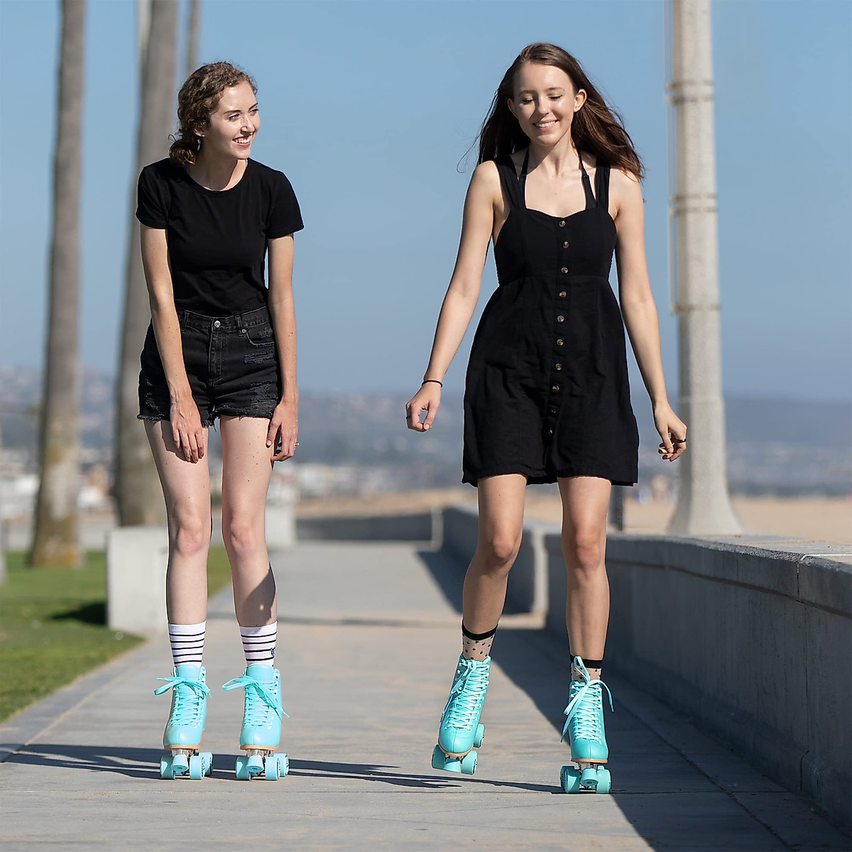 C SEVEN C7skates Cute Roller Skates for Girls and Adults (Aquamarine, Women's Women's 8 / Men's 7)