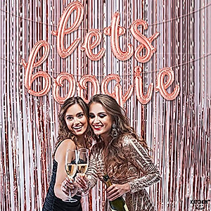 KatchOn, Rose Gold Lets Boogie Balloons - 16 Inch, 90s Party Decorations | Disco Party Balloons, Disco Ball Balloons for Disco Party Decorations | 70s Party Decorations | 80s Decorations for Party