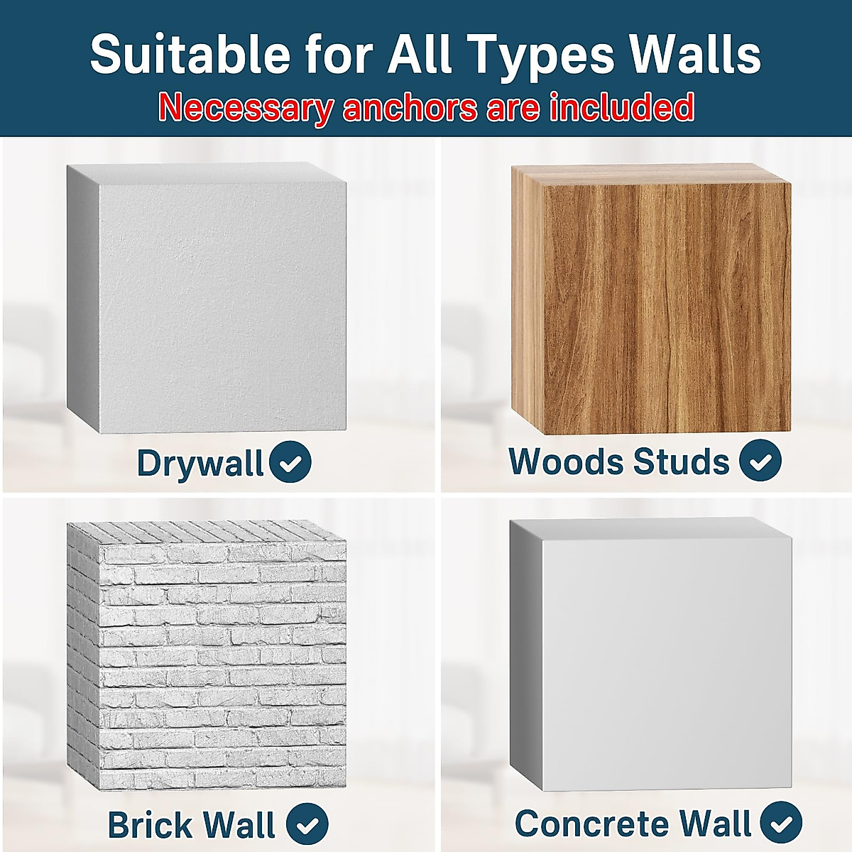 notiela Soundbar Mount Shelf for Samsung, Sony, LG, Vizio, Bose, Onn and More Soundbar Wall Mount Bracket - Sound Bar Mounts Under TV Mounting Bracket