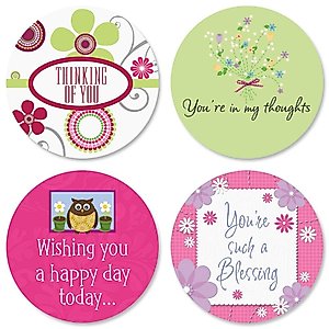 Thinking of You Seals - Set of 24, 1.5" Seals, Envelope Seals