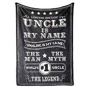 InnoBeta Gifts for Uncle, Throw Blanket for Uncle, Presents from Niece and Nephew for Christmas, Birthday, Father's Day - 50" x 65"