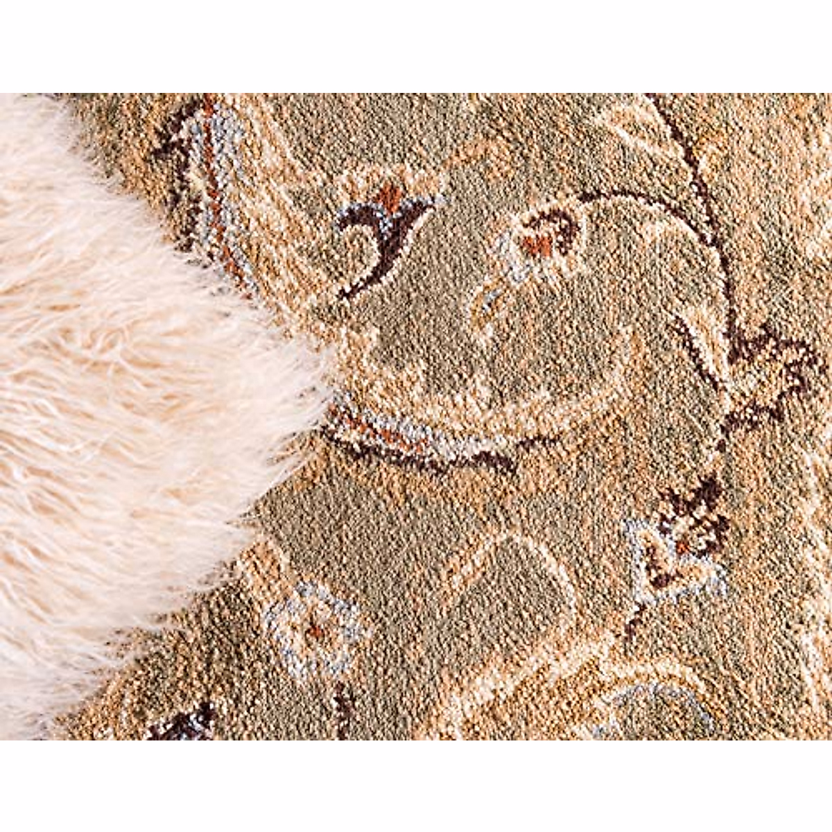 Unique Loom Voyage Collection Traditional Oriental Classic Intricate Floral Design Area Rug, 9 ft 12 ft, Light Green/Ivory