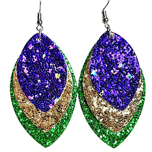 Colorful Mardi Gras Resin Acrylic Tassel Dangle Earrings Dainty Mask Feather Shape Carnival Earrings for Women Jewelry(F)