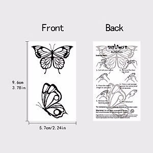 Realistic Temporary Tattoos for Women - 60 Sheets Tiny Small Removable Adult Fake Tattoos,185 Pcs Minimalist Waterproof Inspirational Quotes Words Wild Flower Floral Bouquet Adults Tattoo Stickers