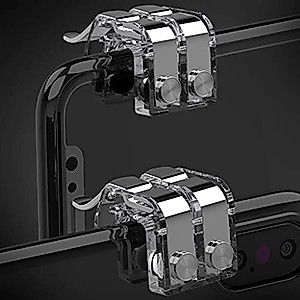 Kingjinglo 1 Pairs Metal Transparent Mobile Trigger Mobile Game Controller Sensitive Sho-ot and Aim Trigger Mobile Joysticks Phone Triggers