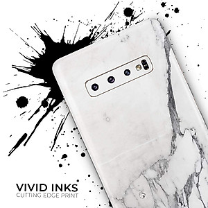 DesignSkinz White & Grey Marble Surface V3 2 Protective Vinyl Decal Wrap Skin Cover Compatible with The Samsung Galaxy S20 (Screen Trim & Back Glass Skin)