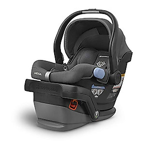 UPPAbaby Vista V2 Stroller - Greyson (Charcoal Melange/Carbon/Saddle Leather) + Mesa Infant Car Seat - Jordan (Charcoal Melange) Merino Wool