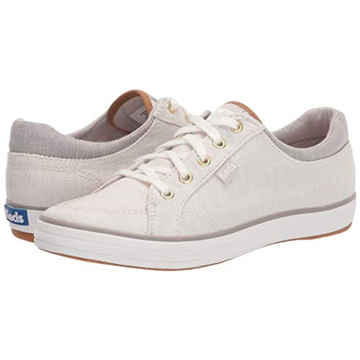 Keds Women's Center II Sneaker, Gray Stripe, 7.5 Medium