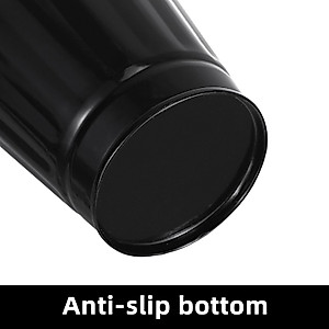 MAGICLULU Mini Galvanized Trash Can Metal Bucket with Lid Tabletop Small Wastebasket Tiny Rubbish Bin Flower Pot Cute Pen Cup Holder for Makeup Brush Coin Black