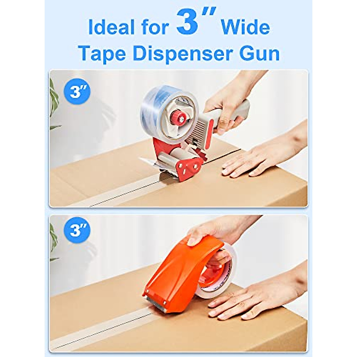 JARLINK Upgraded Version Clearer Packing Tape 12 Rolls, Heavy Duty Packaging Tape for Shipping Packaging Moving Sealing, 2.7mil Thick, 1.88 inches Wide, 60 Yards Per Roll, 720 Total Yards