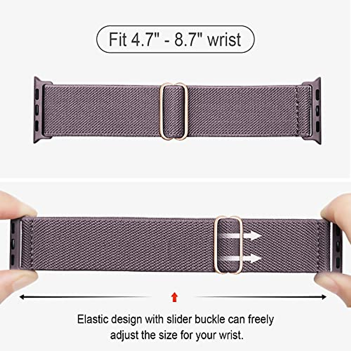 Stretchy Nylon Solo Loop Bands Compatible with Apple Watch 38mm 40mm 41mm, Adjustable Braided Sport Elastic Wristbands Women Men Straps for iWatch Series Ultra/8/7/6/5/4/3/2/1/SE, 4 Packs