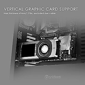 anidees AI Crystal XL PRO RGB Full Tower Tempered Glass XL-ATX/E-ATX/ATX Gaming Case Support 480/360 Radiator, Optical Drive, Includes RGB 120x5 PWM Fans/LED Stripsx2 - AI-XL-PRO-RGB (PC Case ONLY)