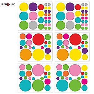 PARLAIM Wall Stickers for Bedroom Living Room, Polka Dot Wall Decals for Kids Boys and Girls (130 Circles)