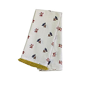 TARAN LIVING Set of 2 100% Cotton Kitchen Dish Towels 18x26 Inches Absorbent Dish Cloth with Back Hanging Loop Hand-Painted Design for Easter Party Hand Towels Kitchen Towel with Fringe