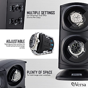 Versa Automatic Double Watch Winder for Rolexs - Black