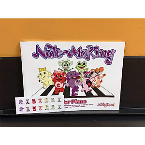 Note-Making for Piano: A color-coded piano book for kids with Note-Friend piano stickers.
