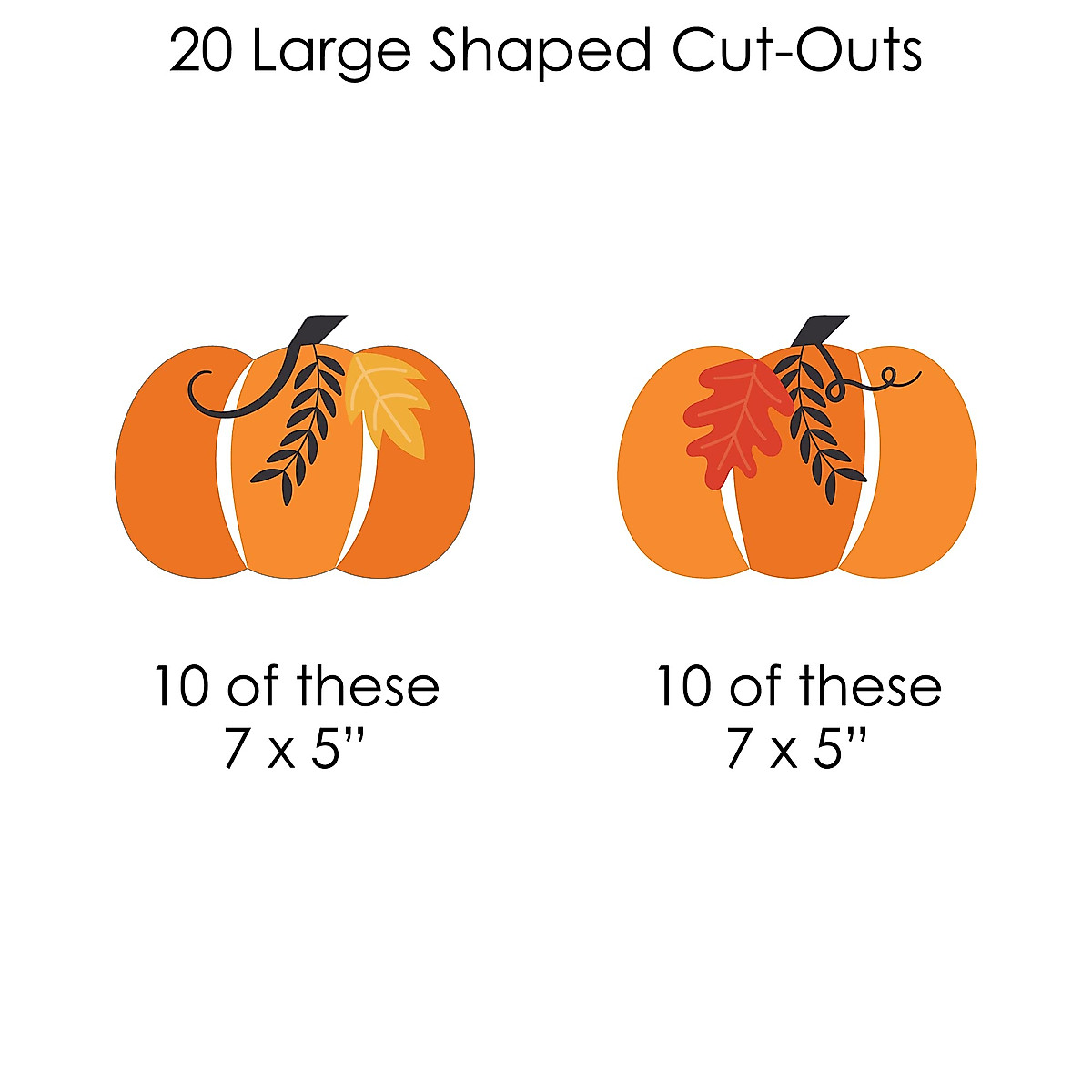 Big Dot of Happiness Fall Pumpkin - Halloween or Thanksgiving Party DIY Decorations - Clothespin Garland Banner - 44 Pieces